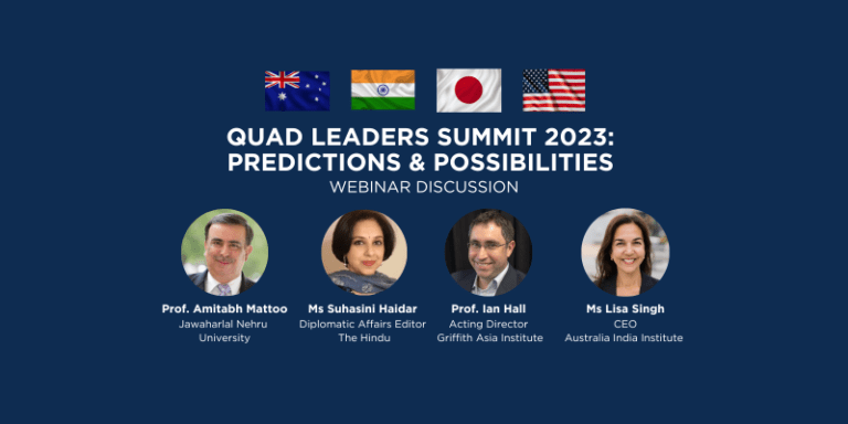 WEBINAR RECORDING: Quad Leaders’ Summit 2023: Predictions and Possibilities - Australia India ...